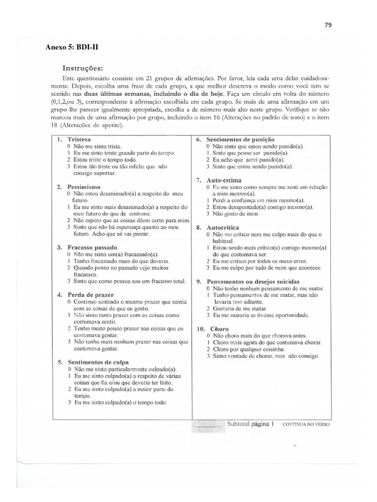 Bdi Ii | PDF