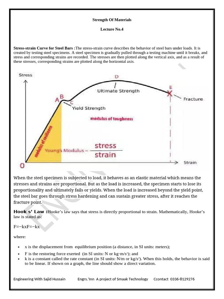 SOM Lecture No.4 | PDF | Deformation (Engineering) | Yield (Engineering)