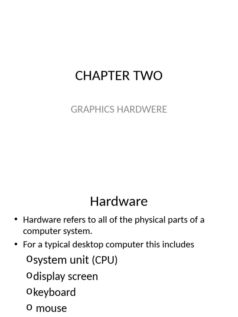 CHAPTER 2 | PDF | Graphics Processing Unit | Computer Graphics