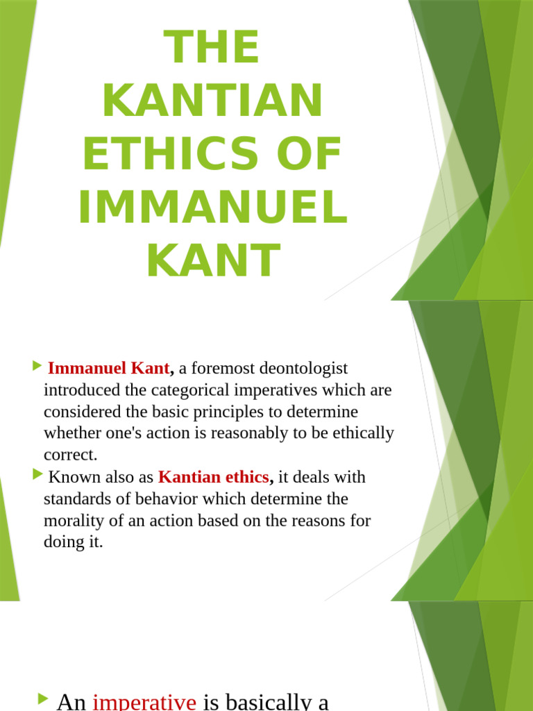 The Kantian Ethics of Immanuel Kant | PDF | Justice | Crime & Violence