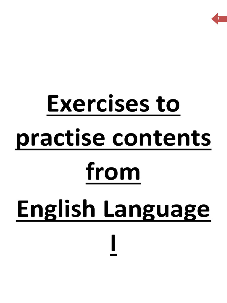 English Language Practice Exercises | PDF | Linguistic Typology ...