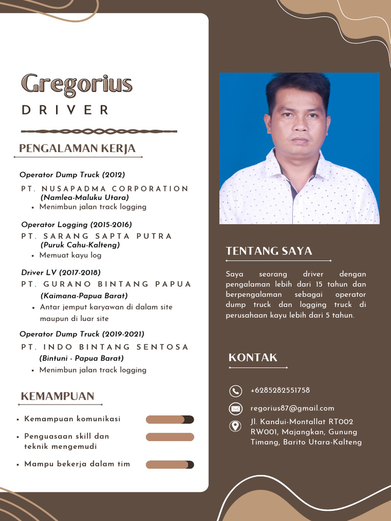 Pengalaman Driver Gregorius | PDF