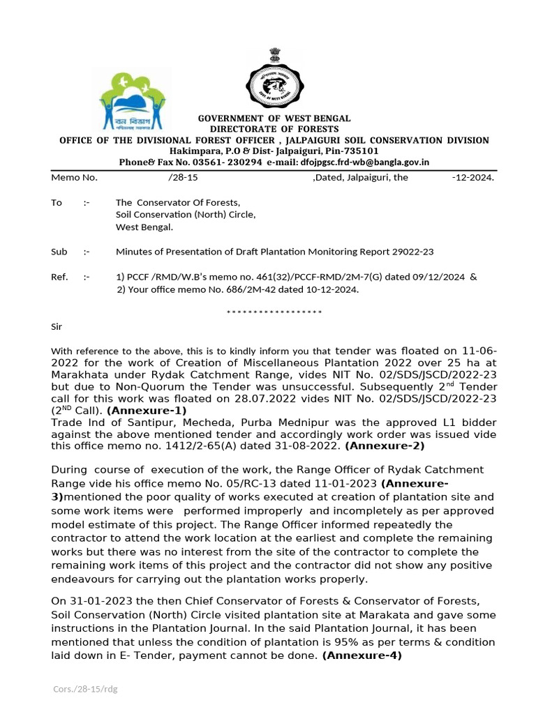 rmd letter | PDF | Forests | Natural Resource Management