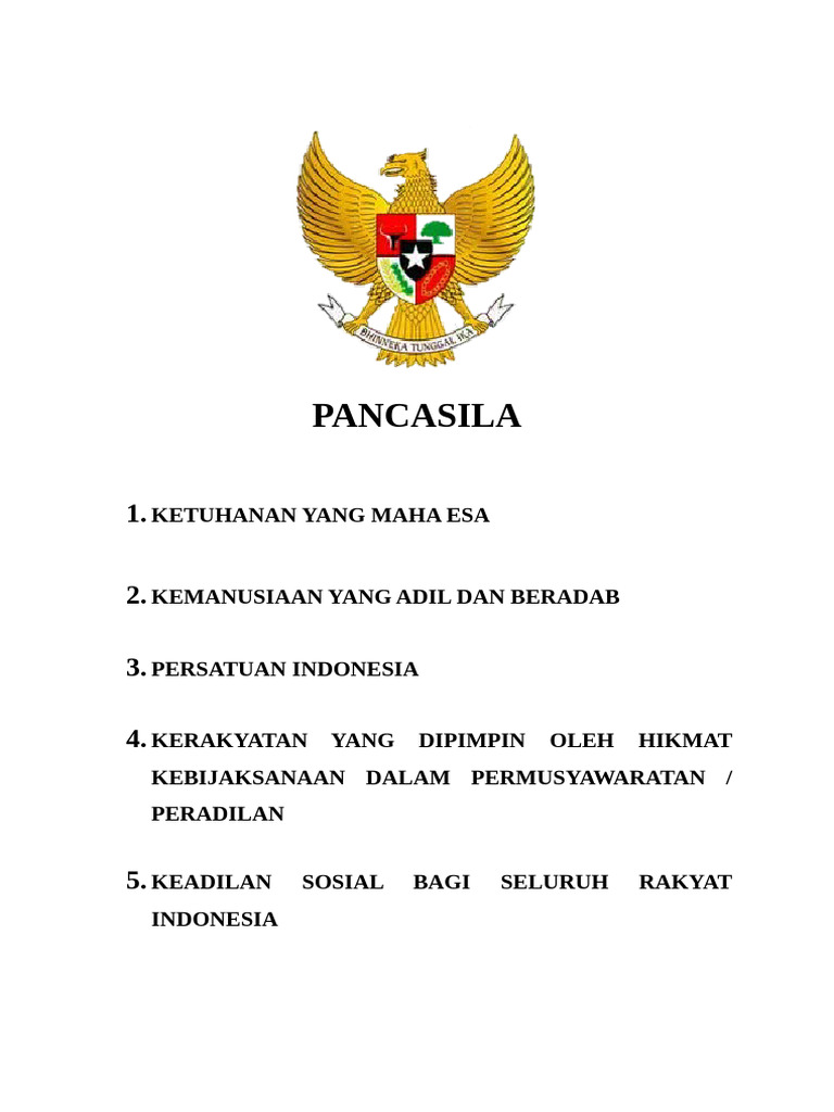 Teks Pancasila | PDF