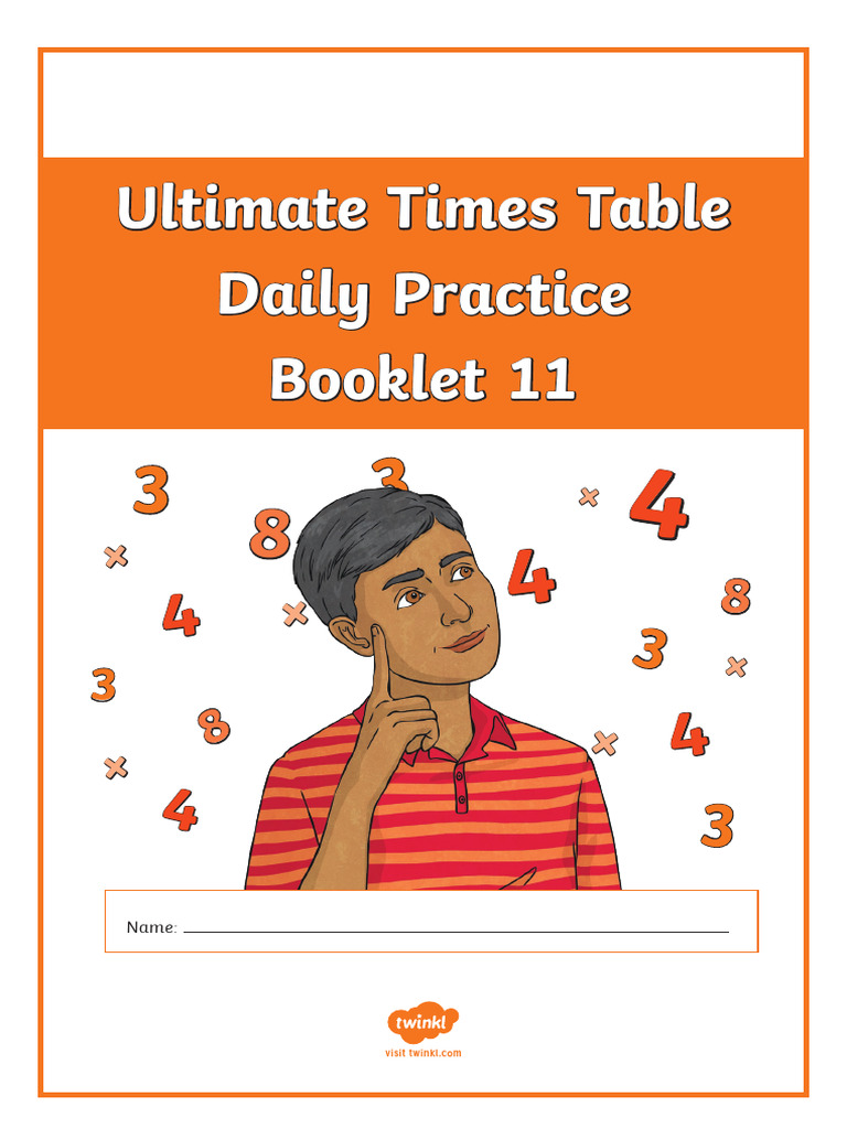 Ultimate Times Table Daily Practice Booklet 11 | PDF