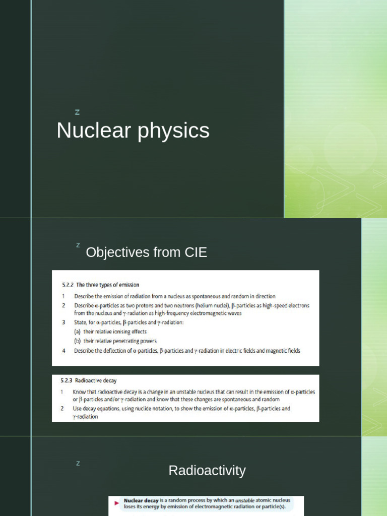 Nuclear Physics 1 Pdf Gamma Ray Ionizing Radiation