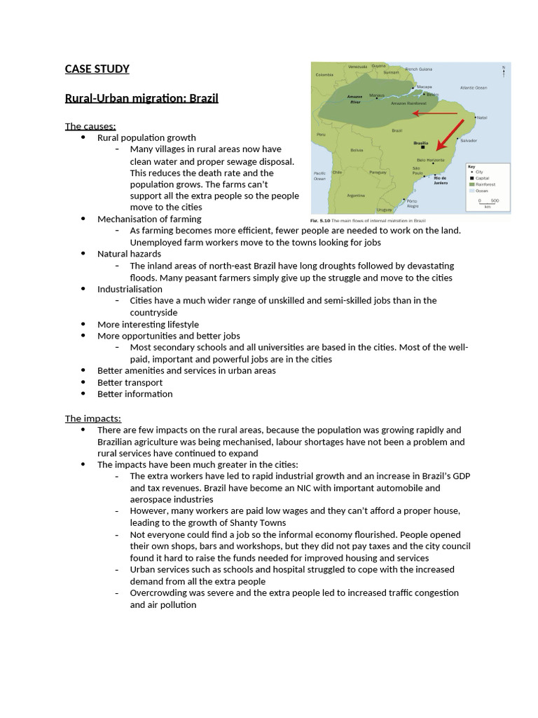 Rural-Urban Migration in Brazil | PDF | Slum | Economies