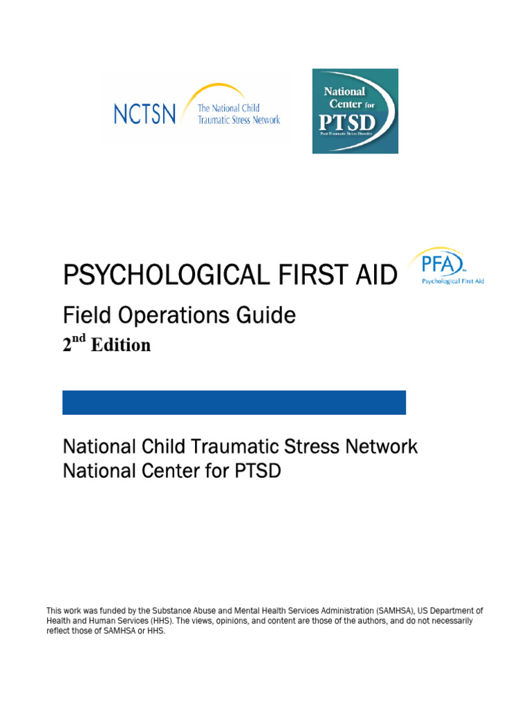 Psychological First Aid: Field Operations Guide | PDF | Psychological ...