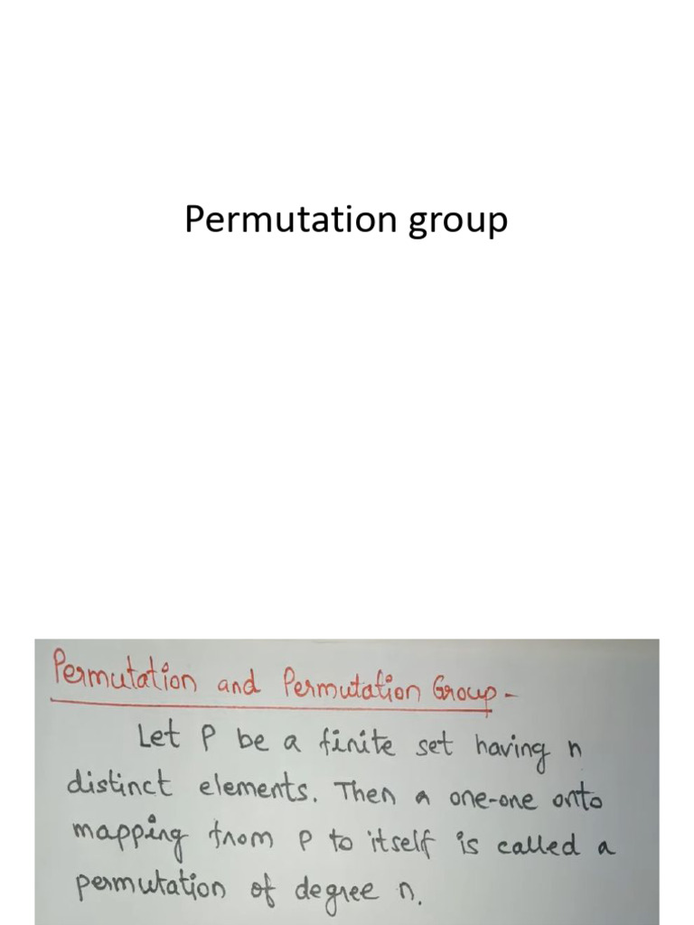 Permutation Group | PDF