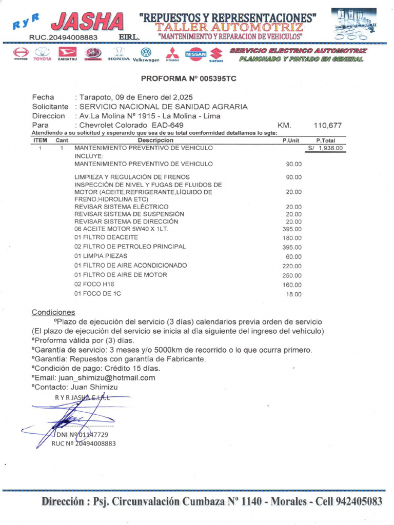 PROFORMAS DE SENASA MAS PROFORMAS DE APOYO | PDF