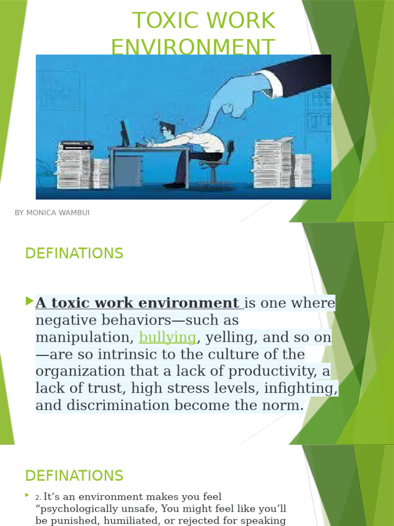 Toxic Work Environment | PDF