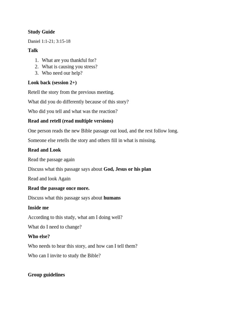 Discovery Bible Study Guide | PDF