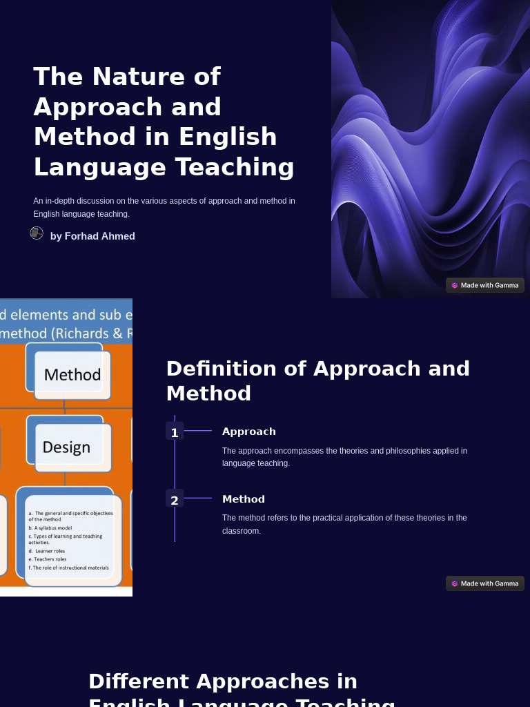 The Approach Presentation | PDF | Language Education | Learning
