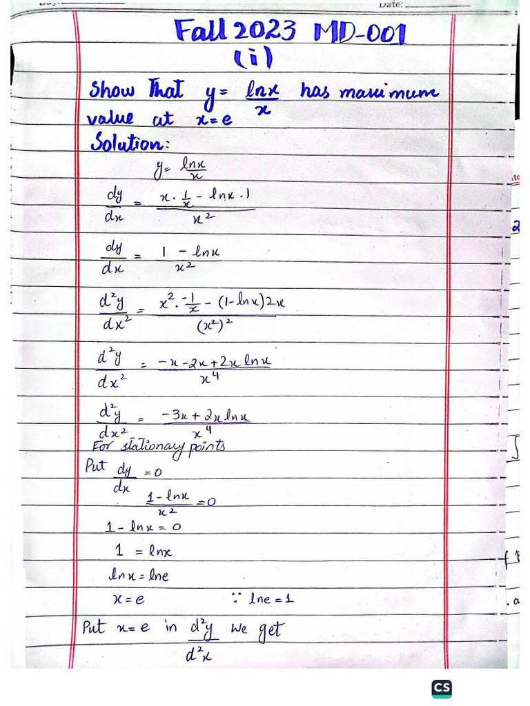 MD - 001 Fall 2023 | PDF