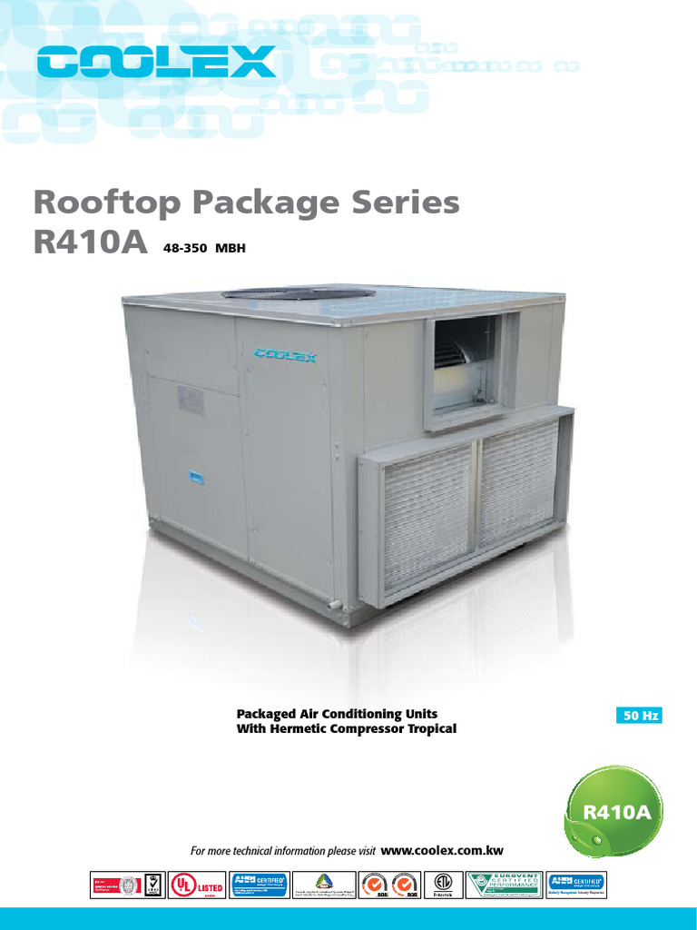Coolex Package Units Catalogue | PDF | Air Conditioning | Building ...