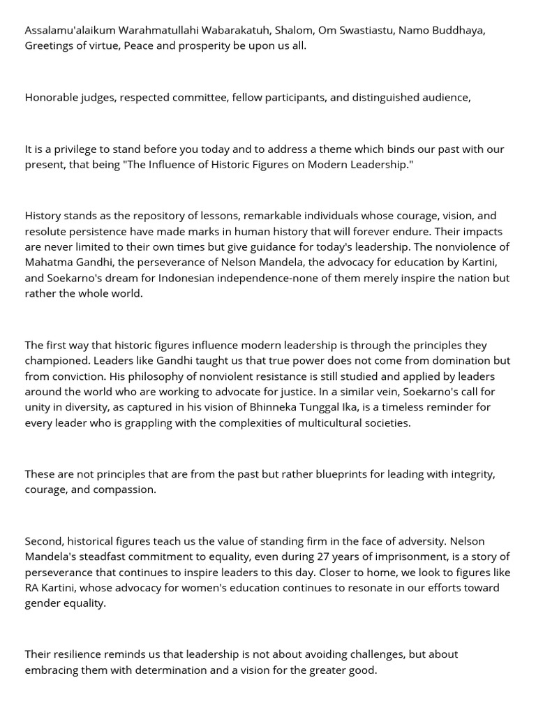 Timeless Lessons for Modern Leaders | PDF | Courage | Peace