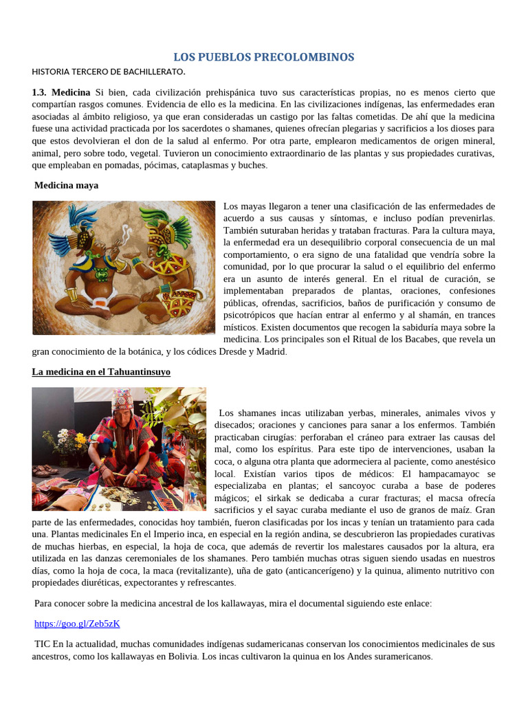 Medicina y religión en civilizaciones precolombinas | PDF | Imperio ...