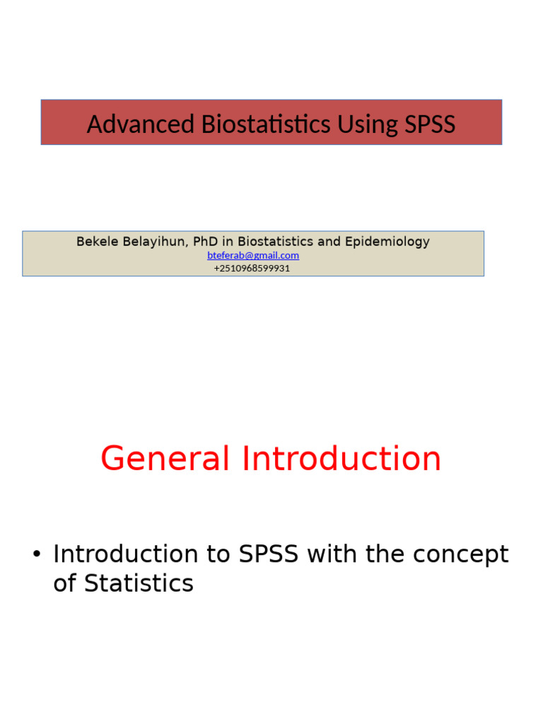 Advanced Biostatistics Using SPSS - Revised | PDF | Spss | Skewness