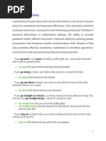 Writing Effective Directions in English | PDF | Traffic | Linguistics