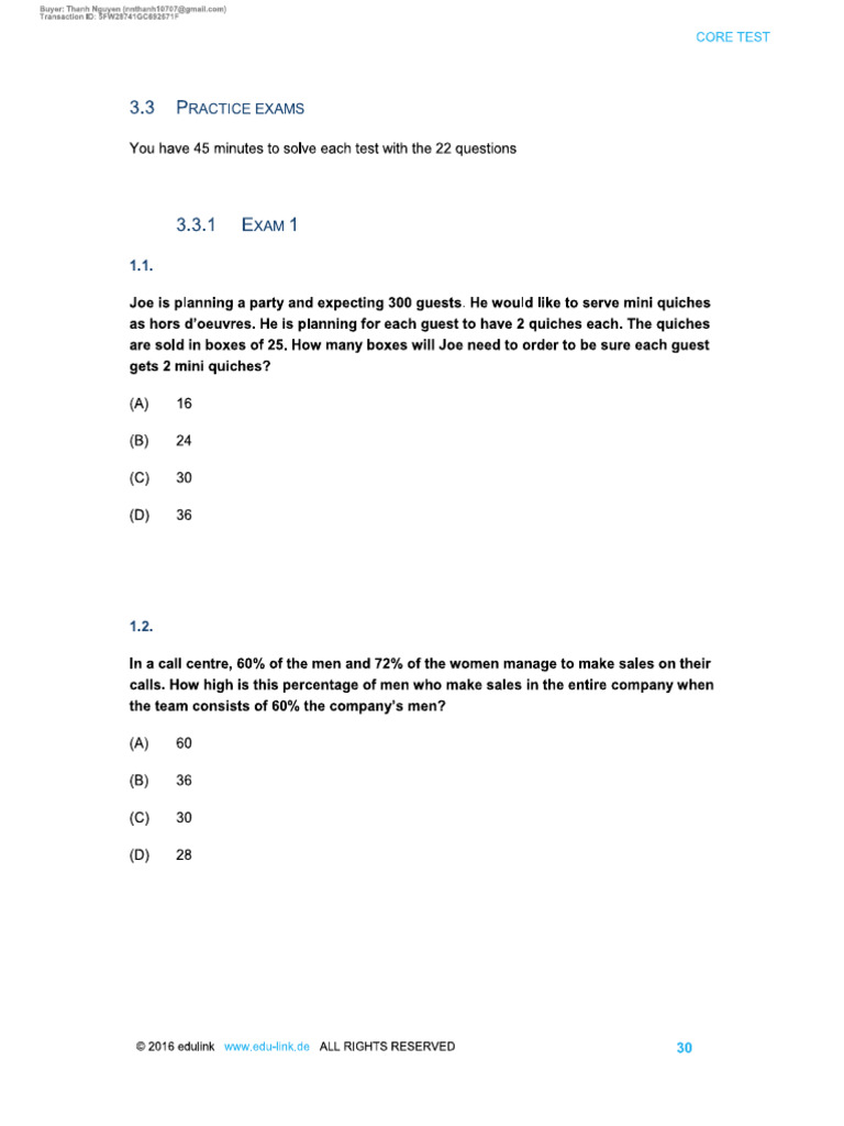 Test As Quant Exam 1 | PDF