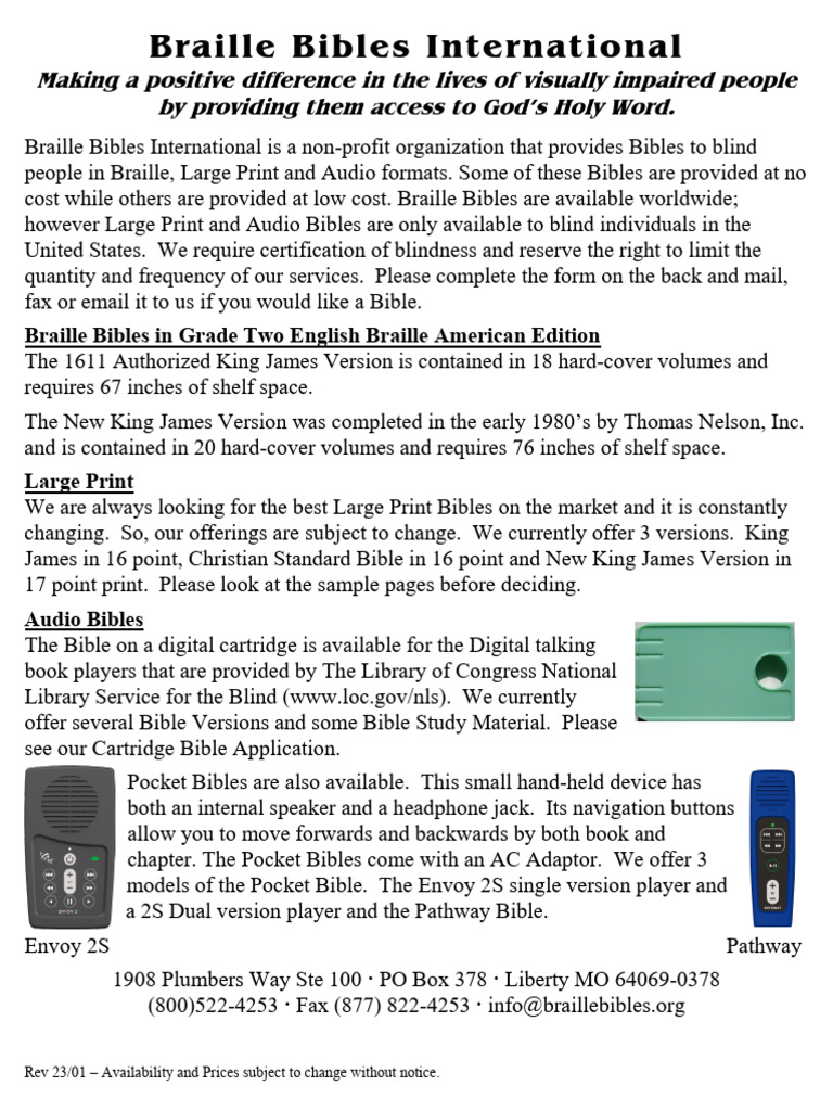 BBI-Application | PDF | Visual Impairment | King James Version