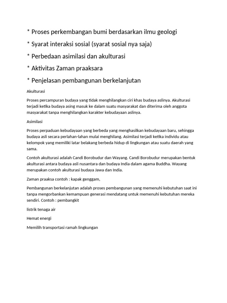 Proses perkembangan bumi berdasarkan ilmu geologi | PDF