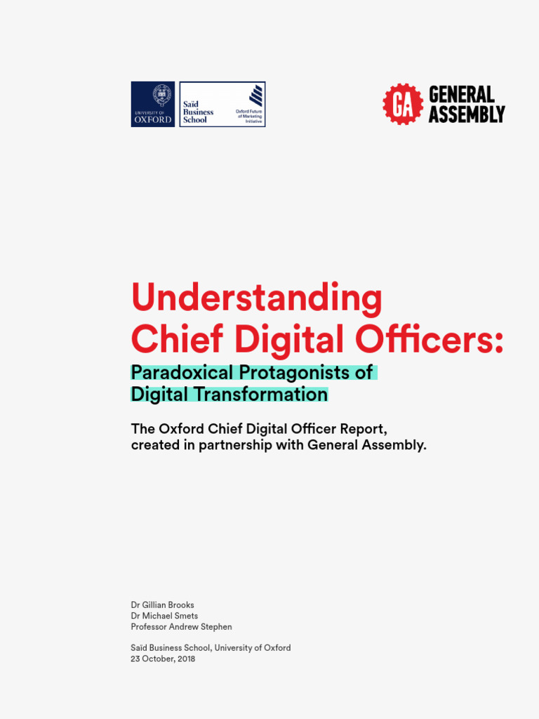 Chief Digital Officers: Navigating Paradoxes | PDF | Collateralized ...