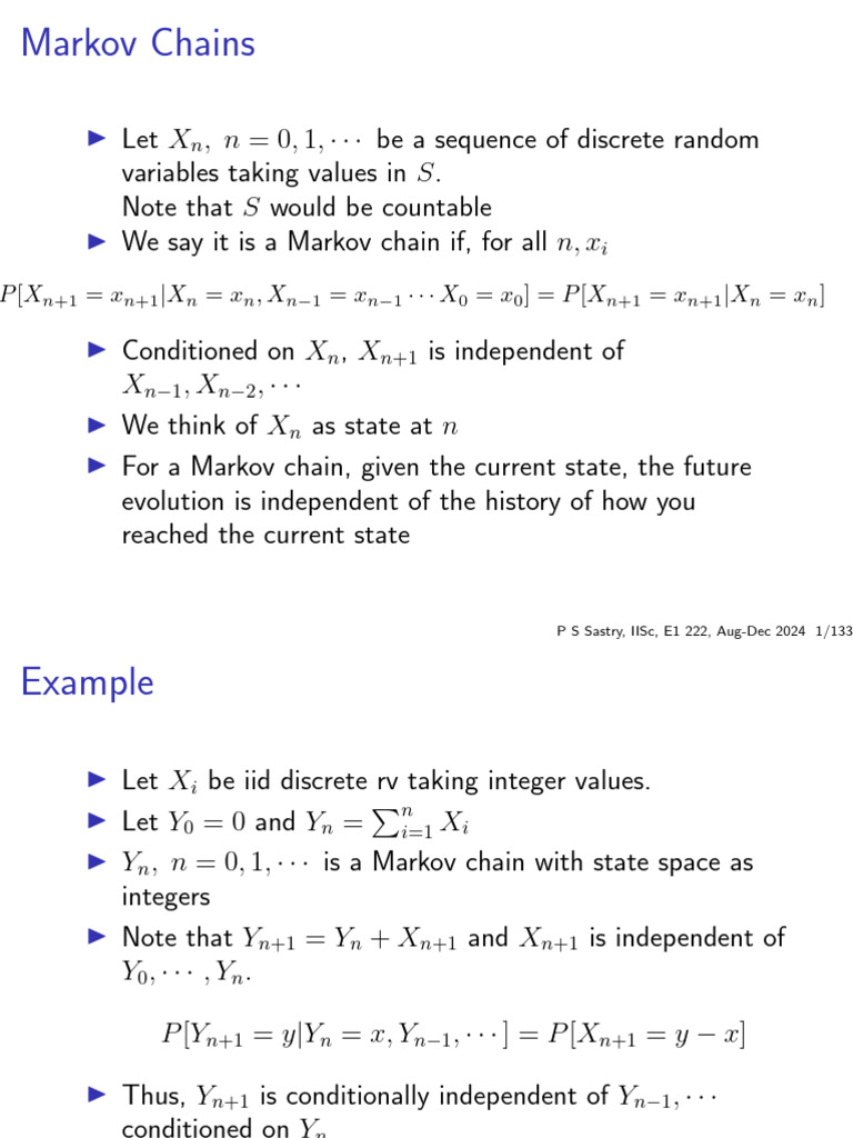 markov-chains | PDF | Markov Chain | Applied Mathematics