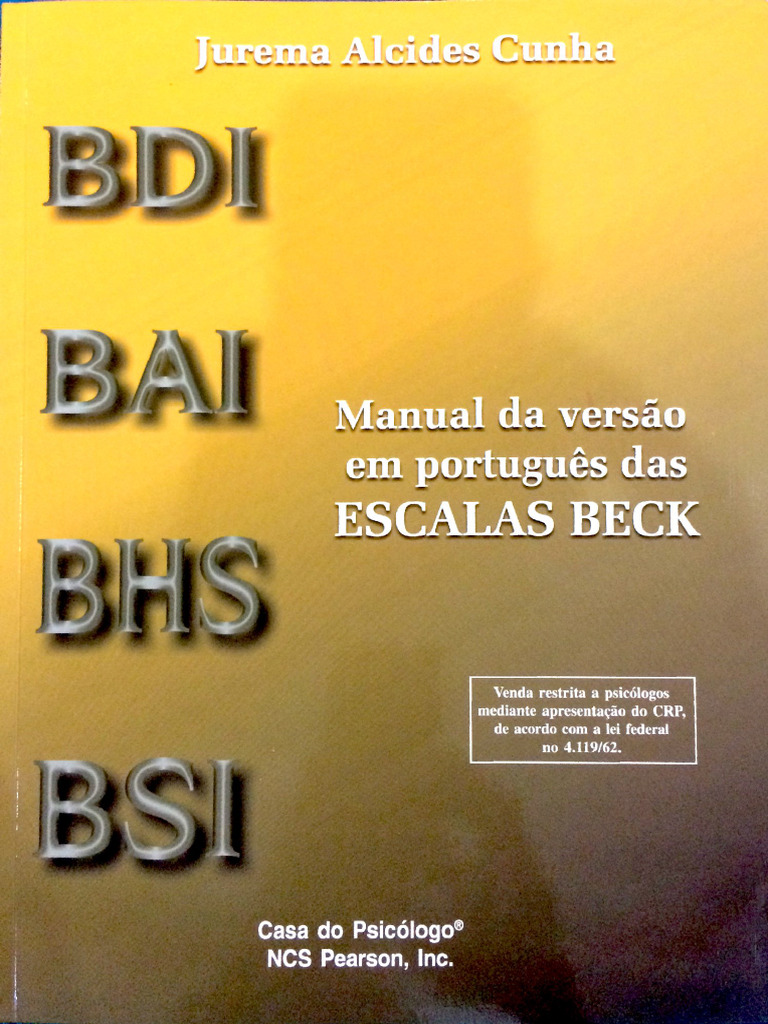 Escala Beck - Bdi Bai Bhs Bsi | PDF