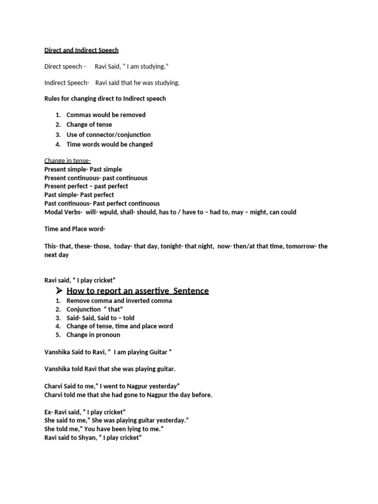 Direct and Indirect Speech (5) | PDF | Language Families | Languages