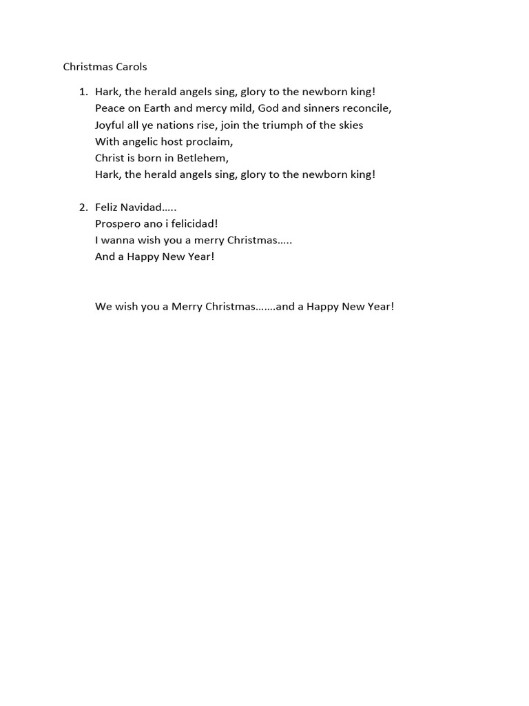 Classic Christmas Carols Lyrics | PDF