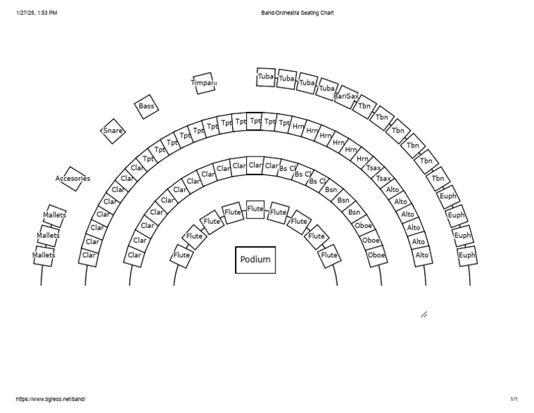 Seating Chart Example 3 | PDF | Elementary Organology | Music Technology