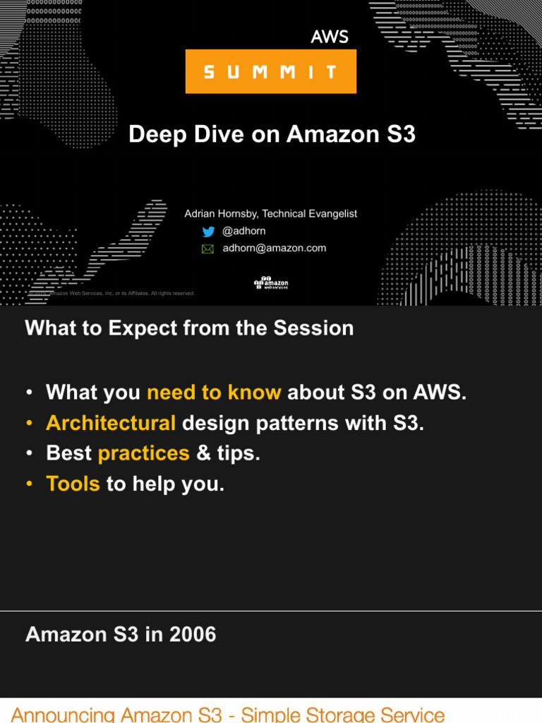 Amazon S3 Deep Dive: Best Practices & Tools | PDF | Amazon Web Services | Backup