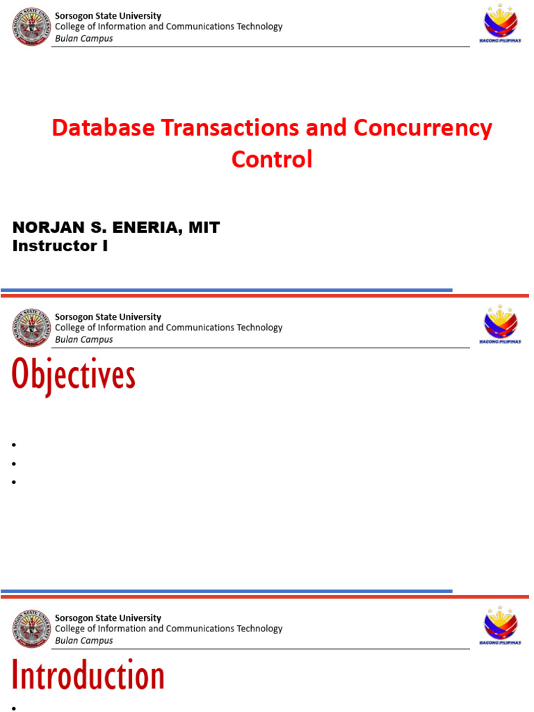 Lesson 7 Transactions and Concurrency 1 | PDF | Database Transaction | Acid