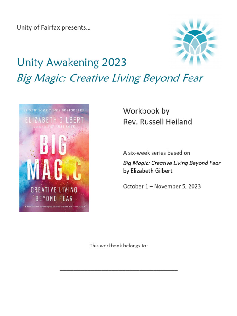 Big Magic Workbook for Unity Awakening | PDF