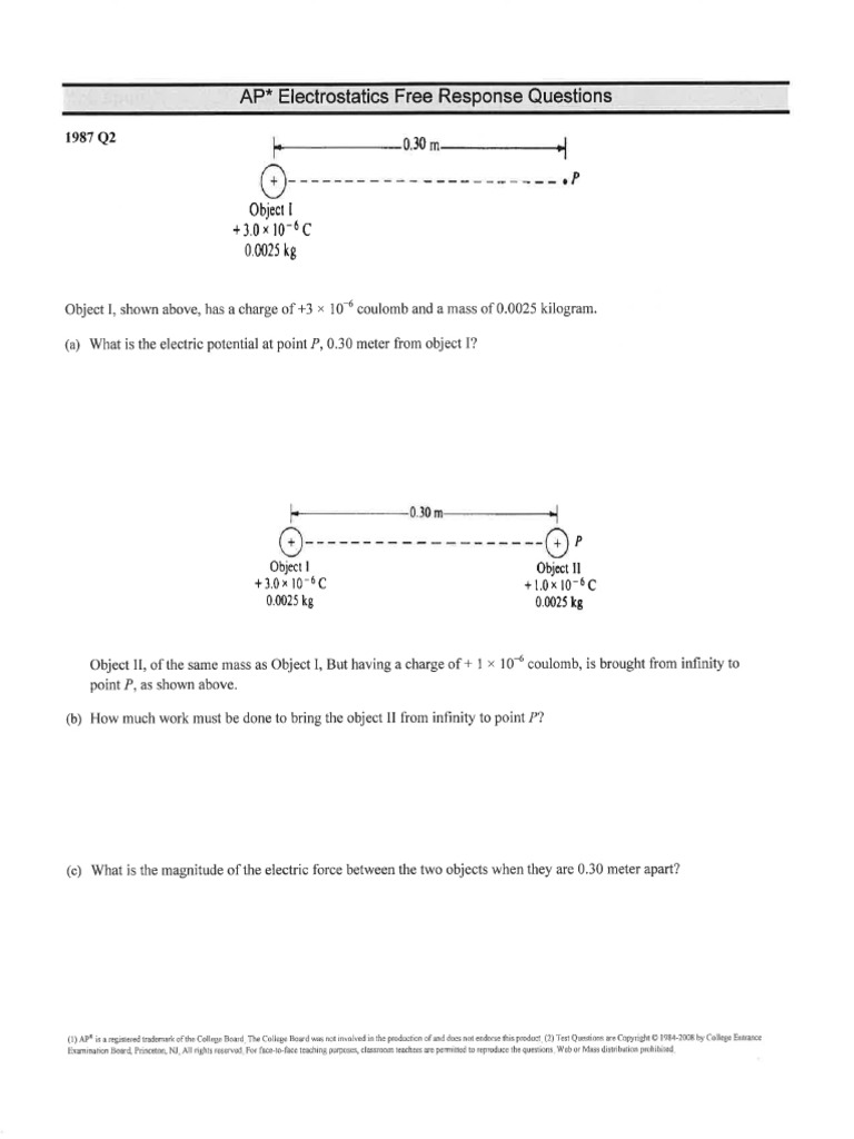 AP Physics 2nd Semester HW | PDF