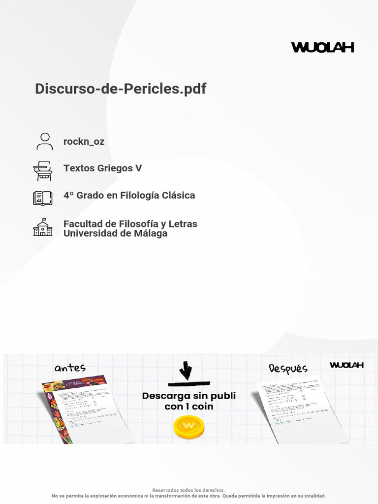 Discurso de Pericles | PDF | Virtud | Felicidad