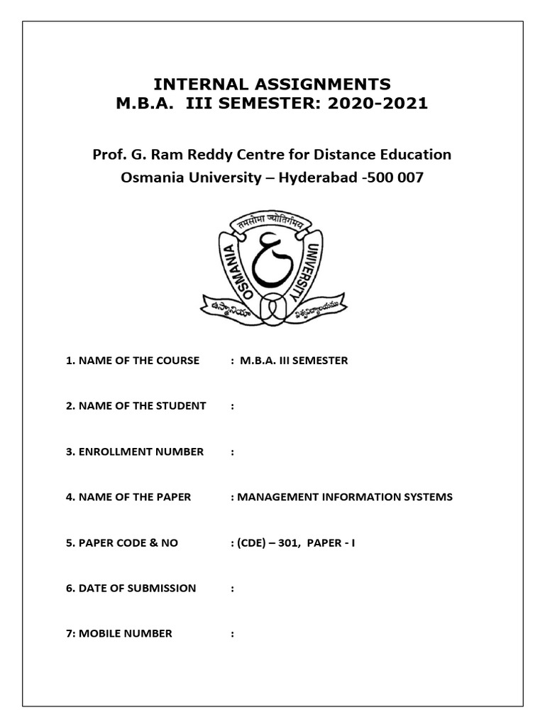 Assignment Cover Page | PDF