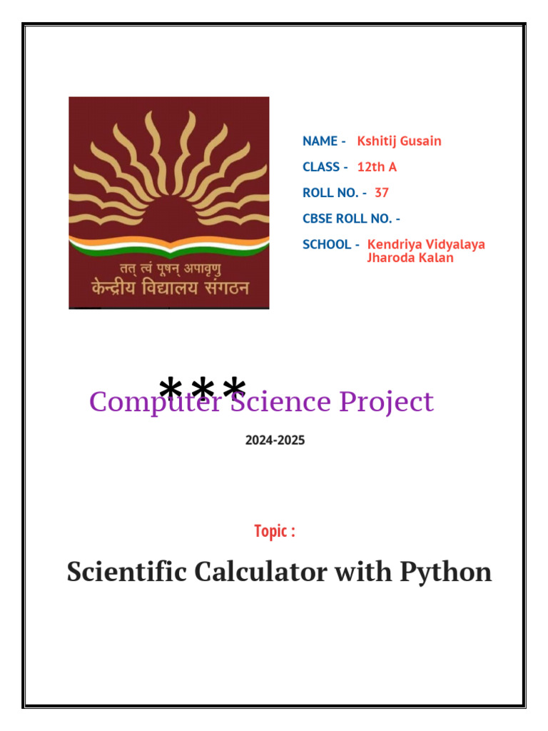CALCULATOR PROJECT SHTZ | PDF | Trigonometric Functions | Python ...