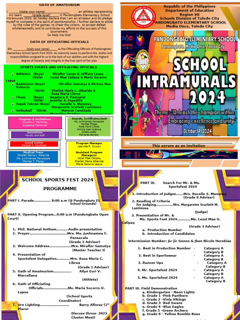 INTRAMS 2023 - PROGRAMMEsampleActivityEntire School | PDF | Cultural ...