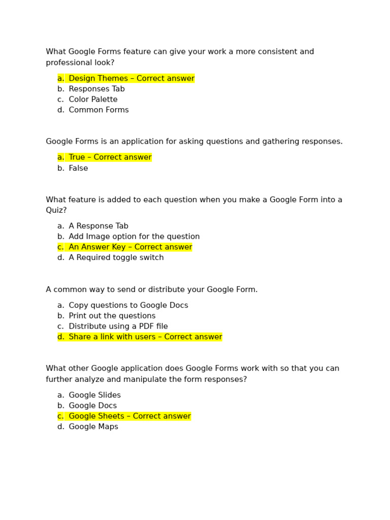 Google Forms Features Explained | PDF
