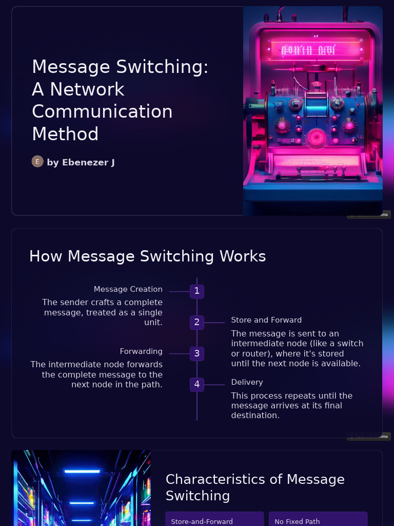 message switching - Copy | PDF | Packet Switching | Computer Network