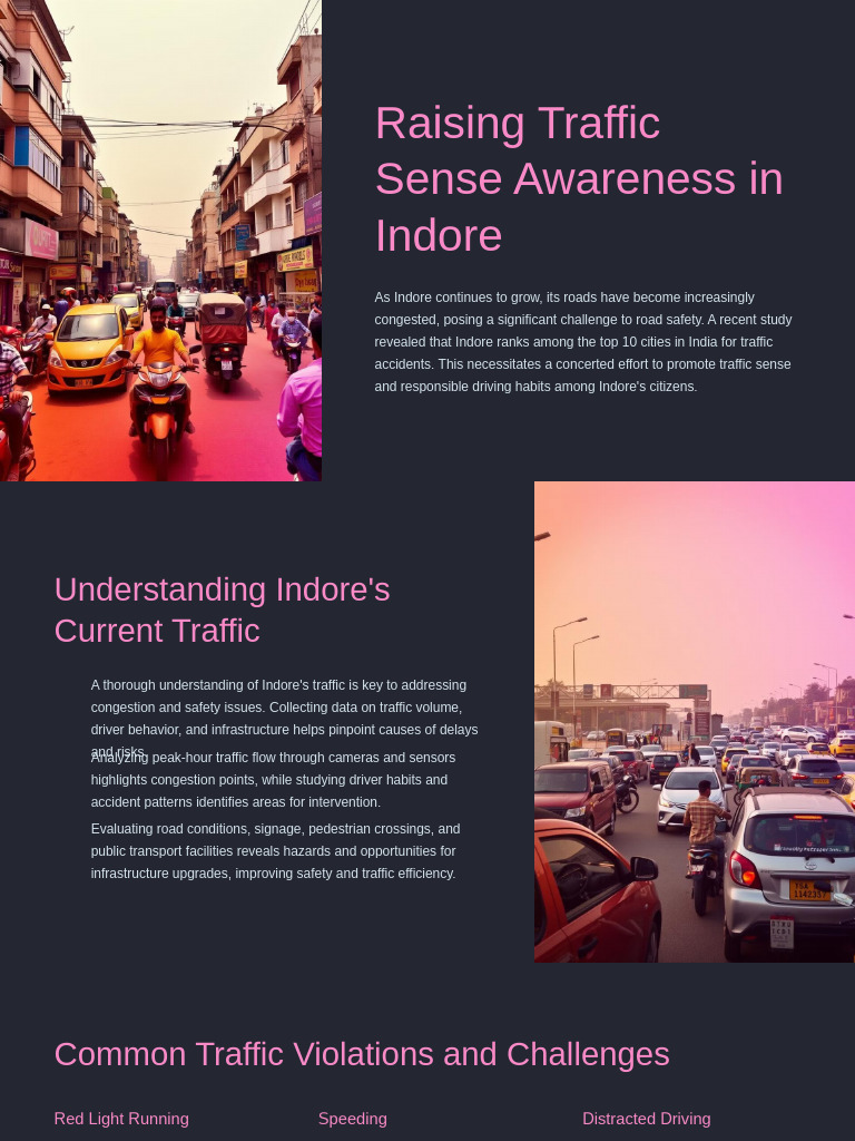 Raising Traffic Sense Awareness in Indore | PDF | Traffic Collision | Traffic