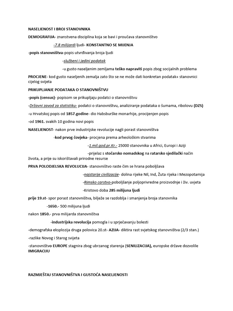 Geografija 2 - Skripta Za Cijeli Drugi Razred Opće Gimnazije | PDF