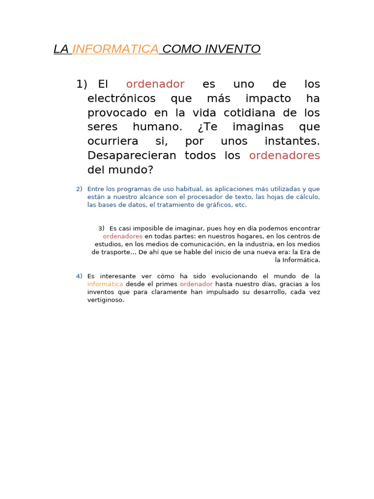 Impacto de la Era Informática | PDF