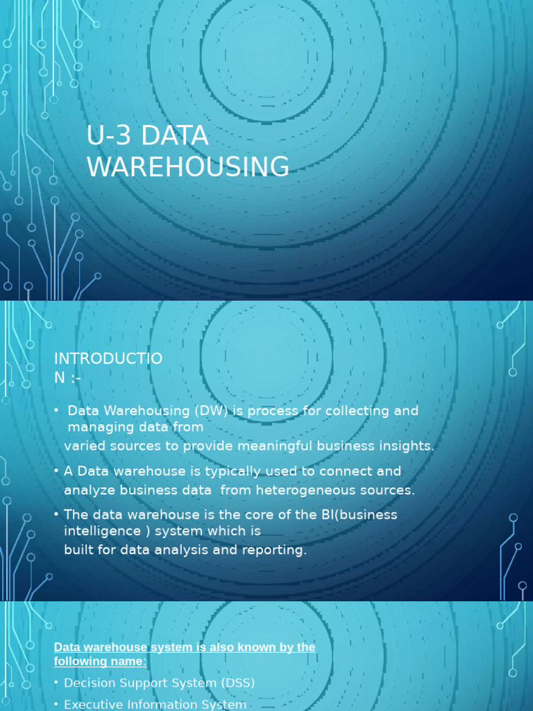 Understanding Data Warehousing Basics | PDF | Data Warehouse | Cloud Computing