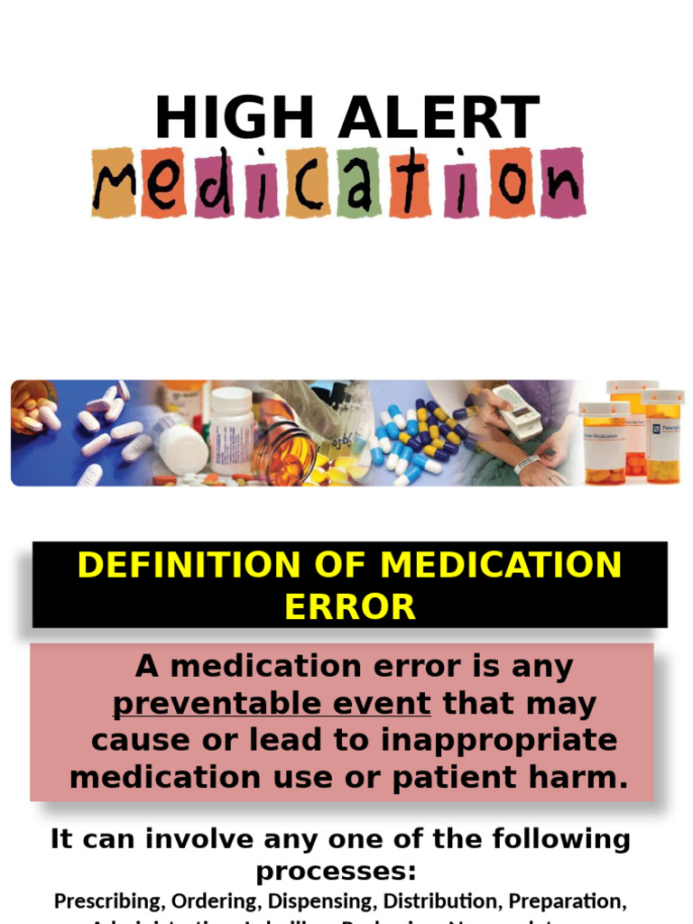 High Alert Medication Safety Guidelines | PDF | Intravenous Therapy ...