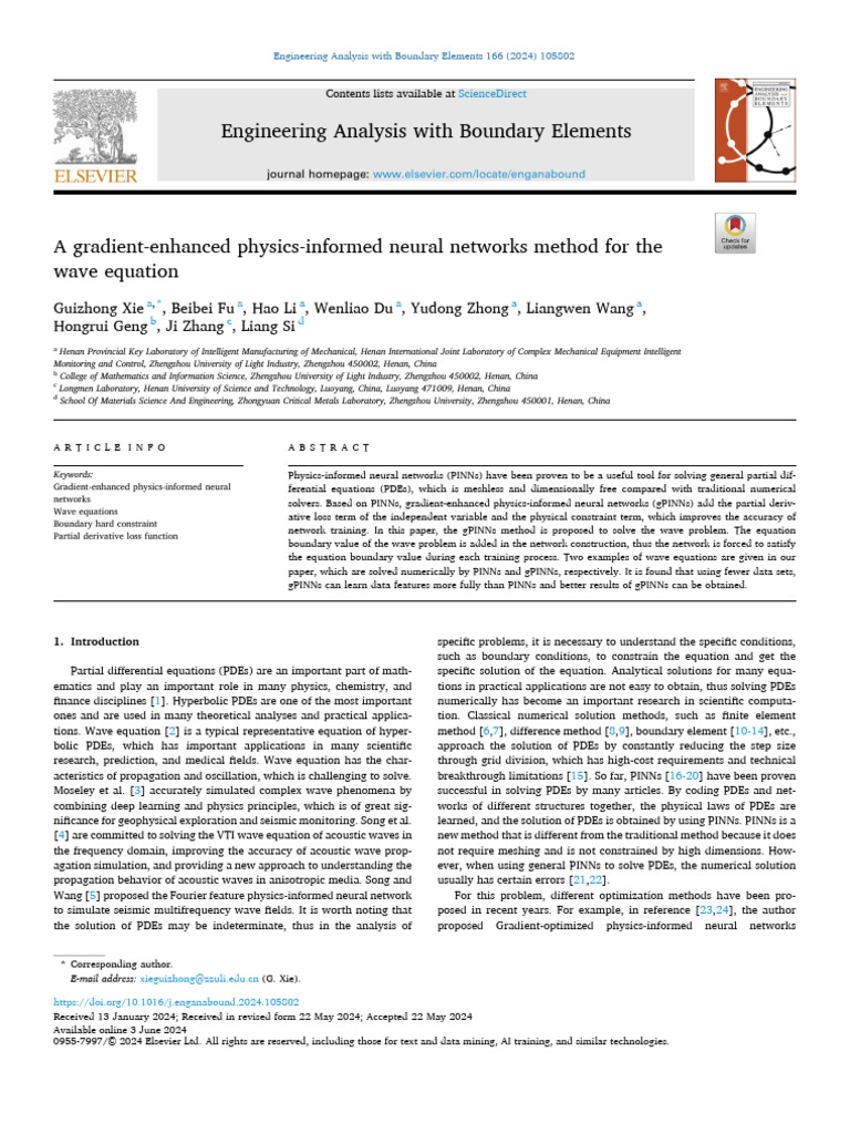 A Gradient Enhanced Physics Informed Neural | PDF | Partial Differential Equation | Numerical ...