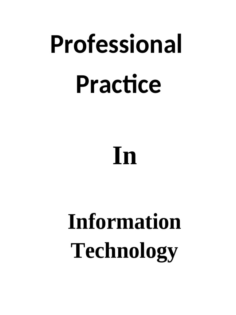 Professional Practice in Information Tec | PDF | Information | Libraries