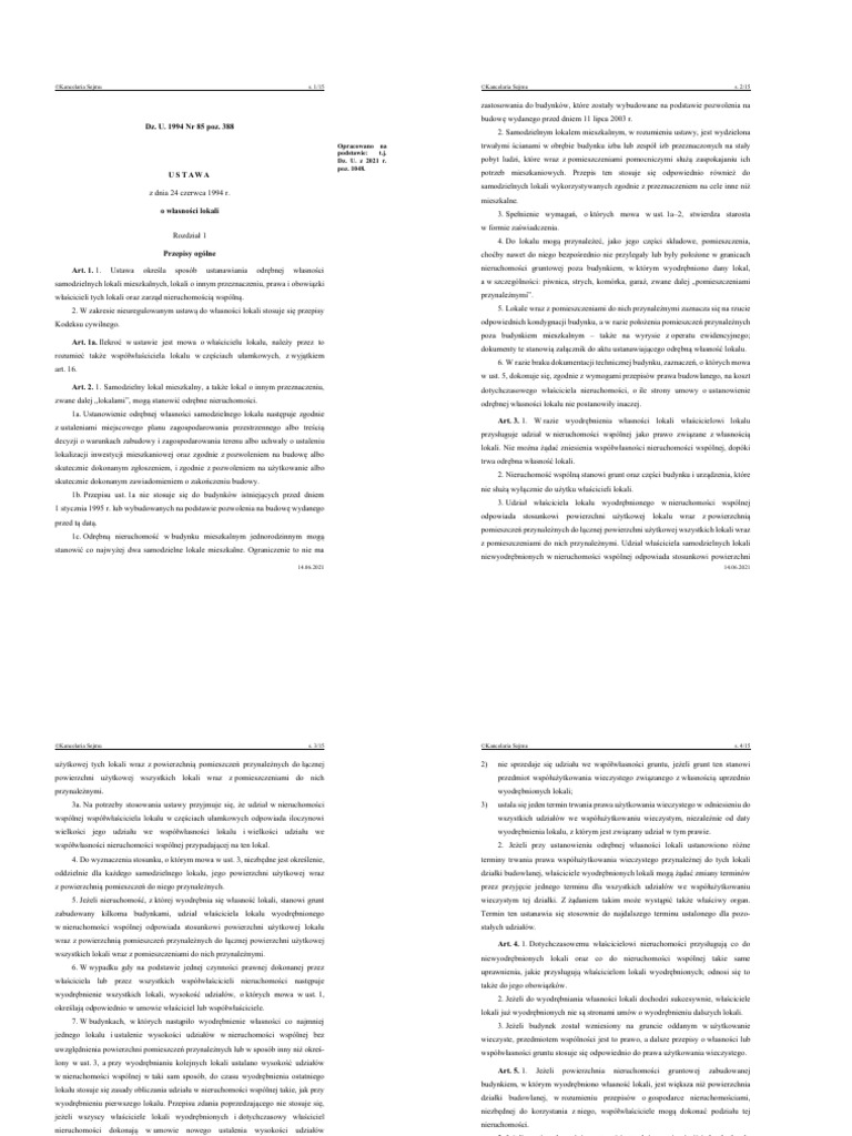 Akt Prawny - D19940388Lj | PDF